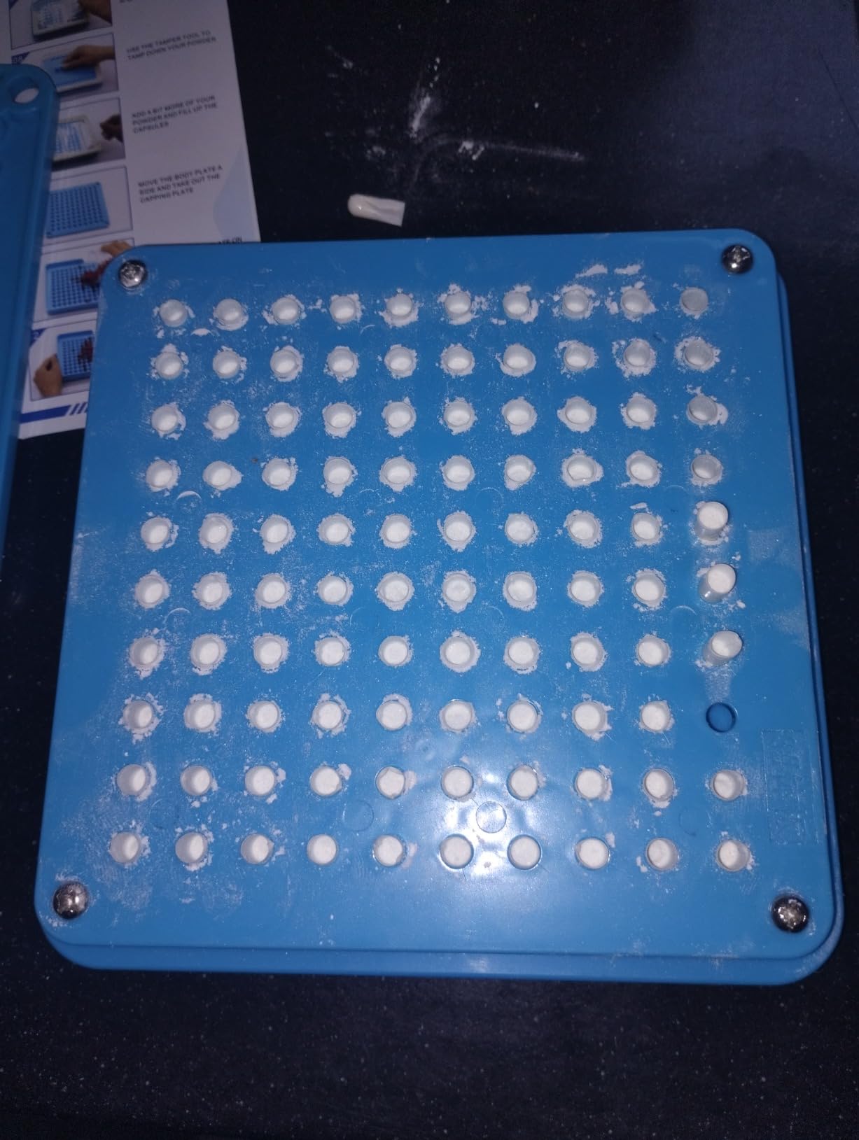 Capsule Filling Machine, 100 Holes Manual Capsule Machine for Size 1 ...