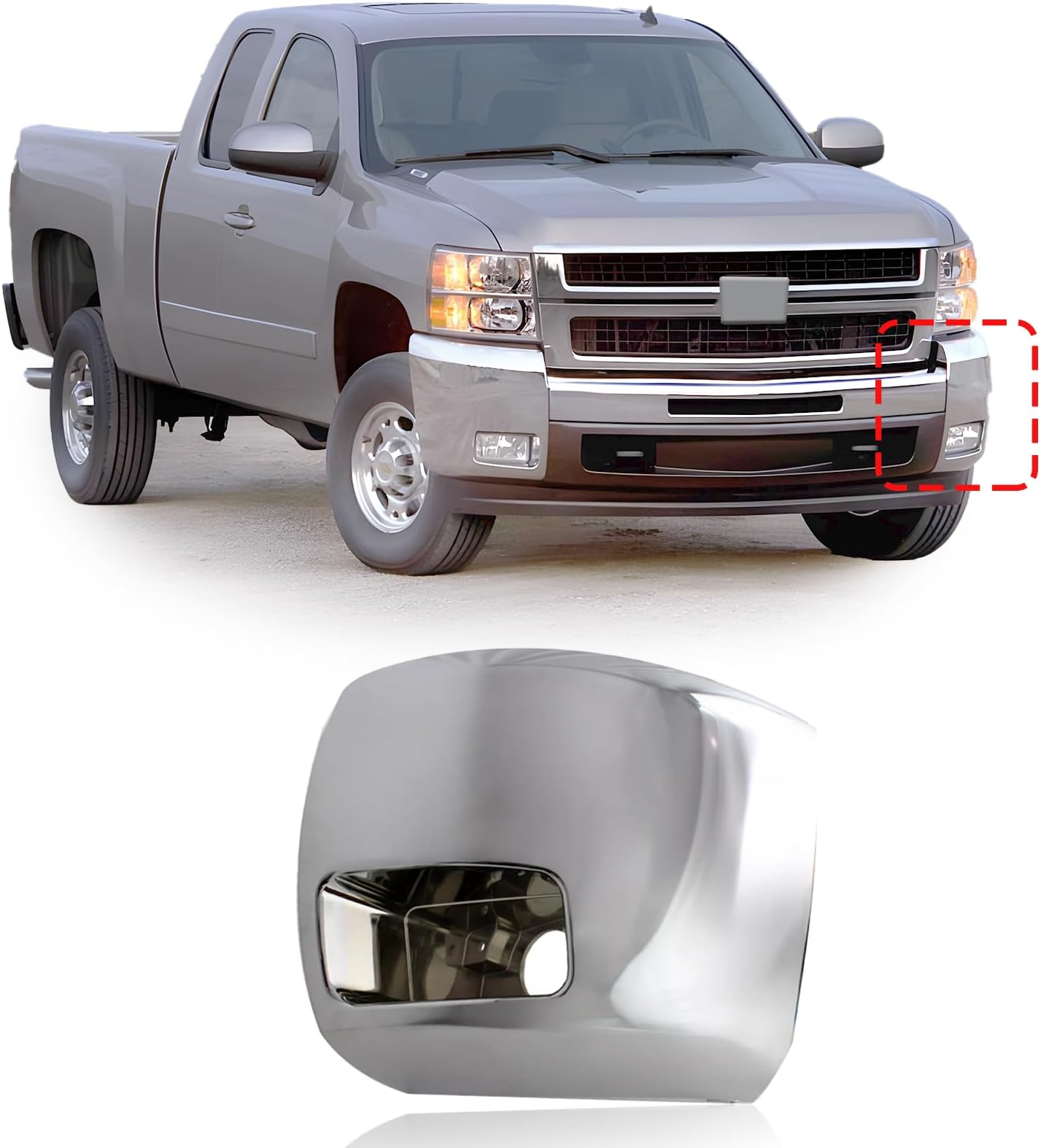 Amazon.com: Front Right Passenger Side Bumper End - Chrome - Compatible ...