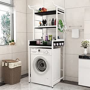 Amazon.co.jp: Washing Machine Storage Frame Floor Standing Over Toilet ...