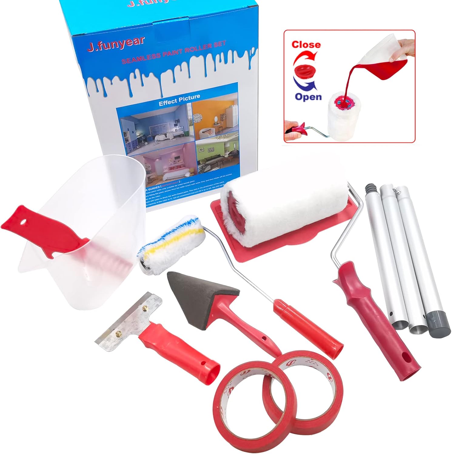 Amazon.com: Paint Roller Kit - Paint Roller Brush Set Paint Supplies ...