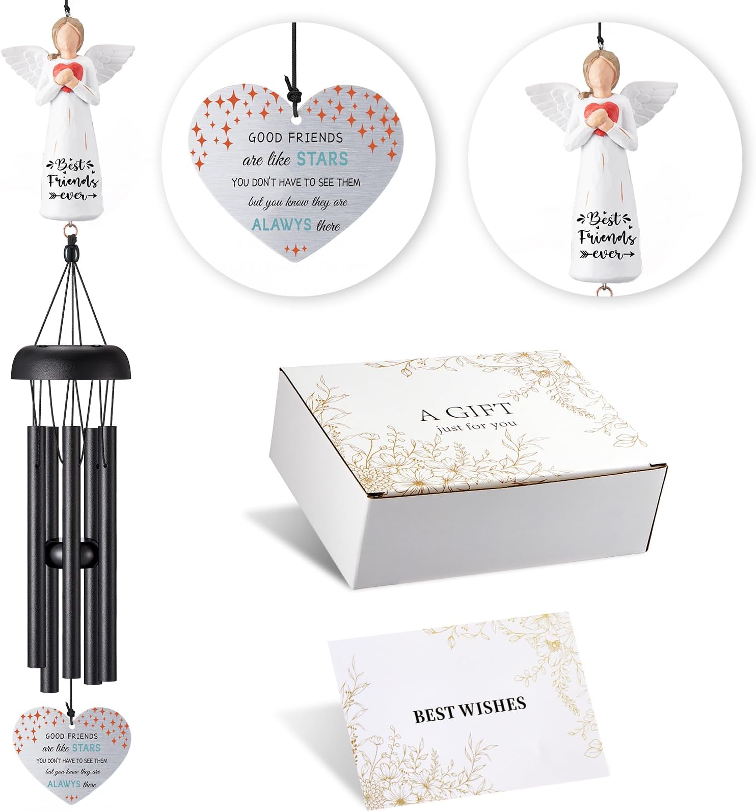 Amazon.com : Best Friend Wind Chime with Tree of Life Wind Spinner ...