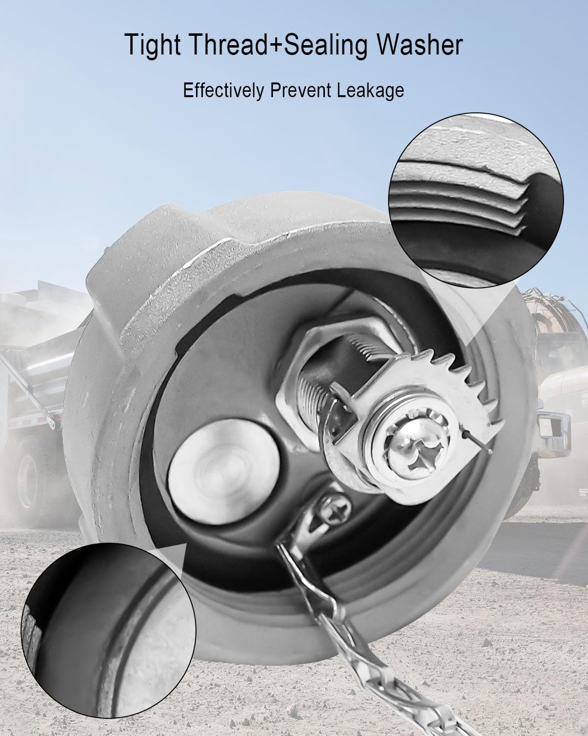 Snapklik.com : NTSUMI 2 3/8" Locking Diesel Fuel Cap Fit For ...
