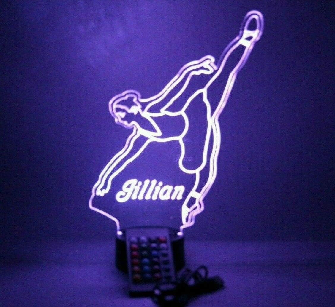 MIRROR MANIA Dancer Dance Night Light Up Lamp LED Personalized Name ...