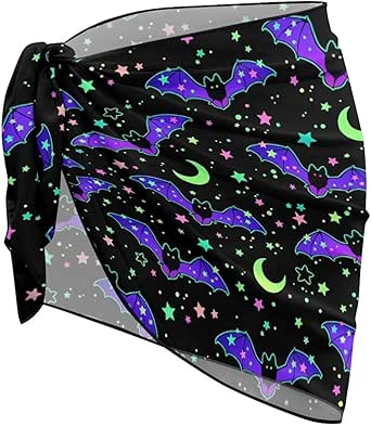 WELLFLYHOM Sarong Wraps for Women Bathing Suit Cover Up Chiffon Wrap ...