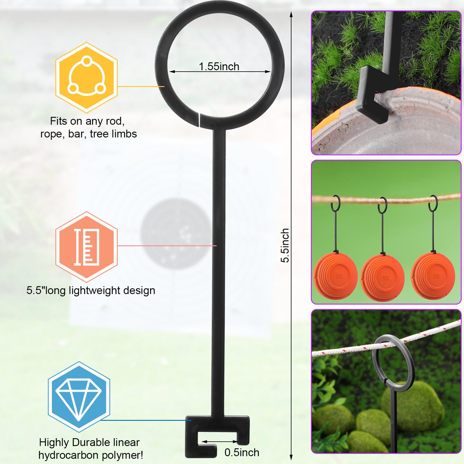 Snapklik.com : Lenwen 75pcs Clay Target Holders, Versatile Clay Pigeon ...