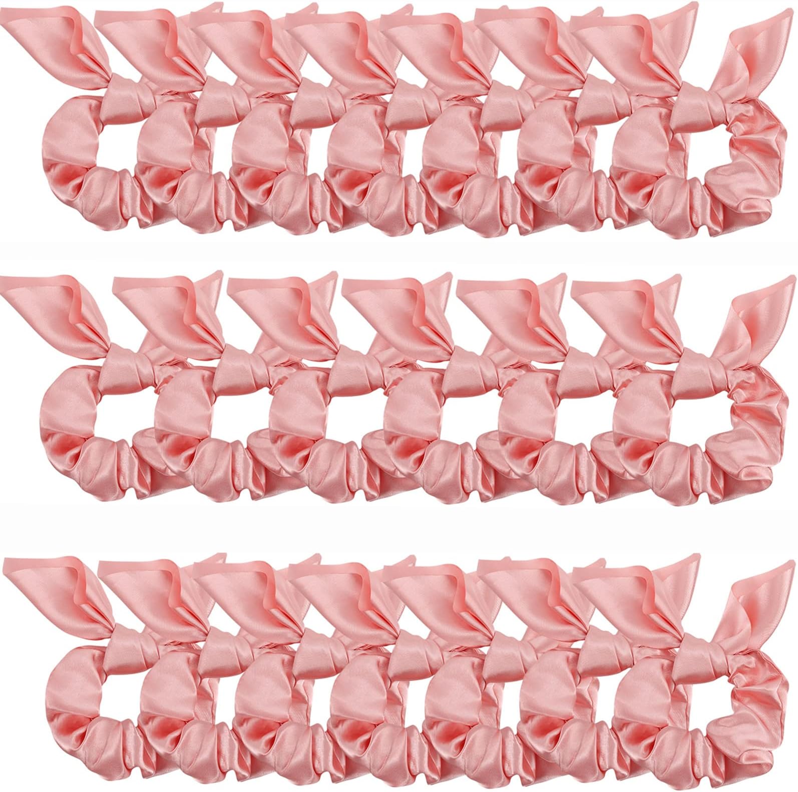 Amazon.com : ACO-UINT 20 Pack Pink Bow Scrunchies for Thick Hair, Satin ...