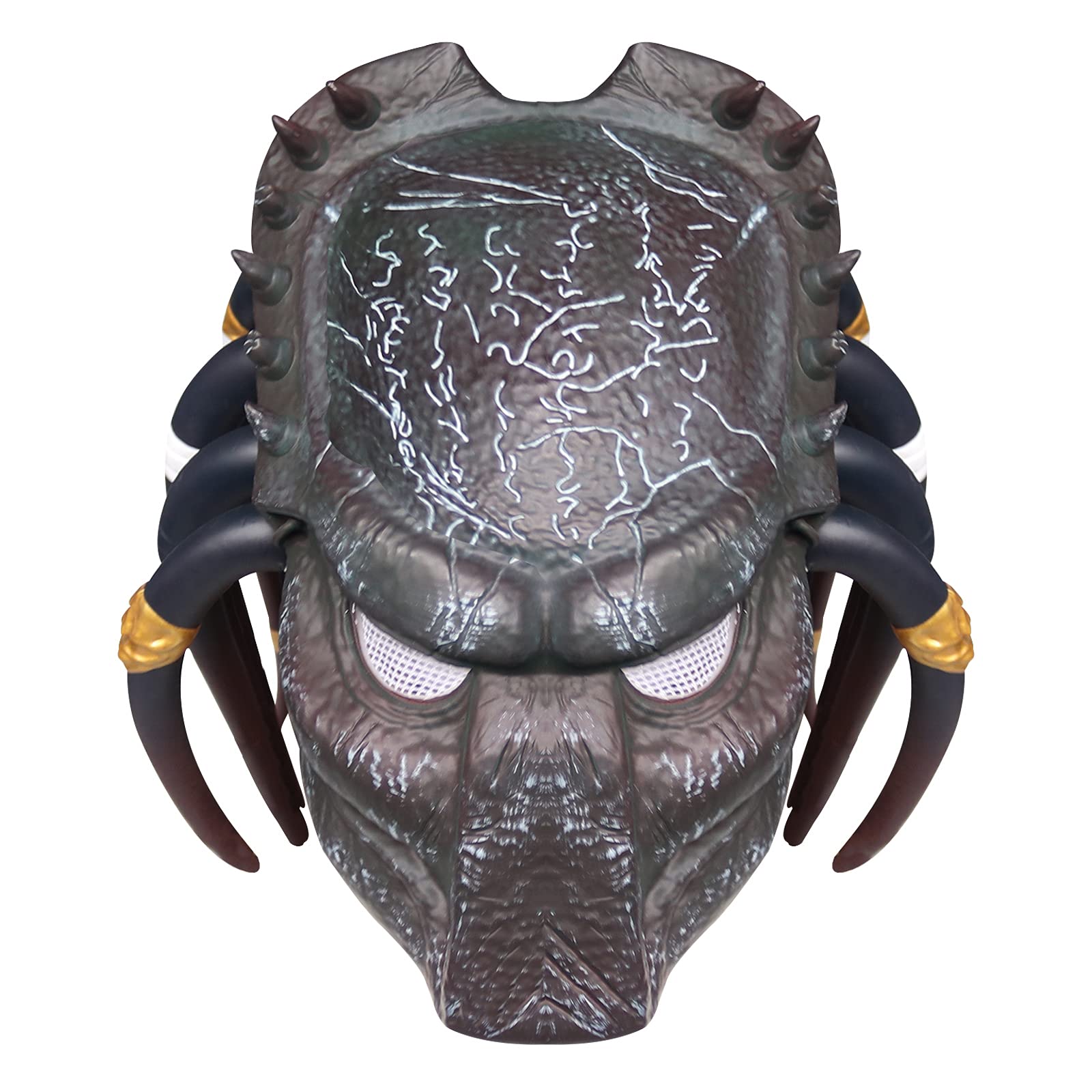 Buy Predator Cosplay Alien vs. Predator Replica Helmet Dreads Soldiers ...