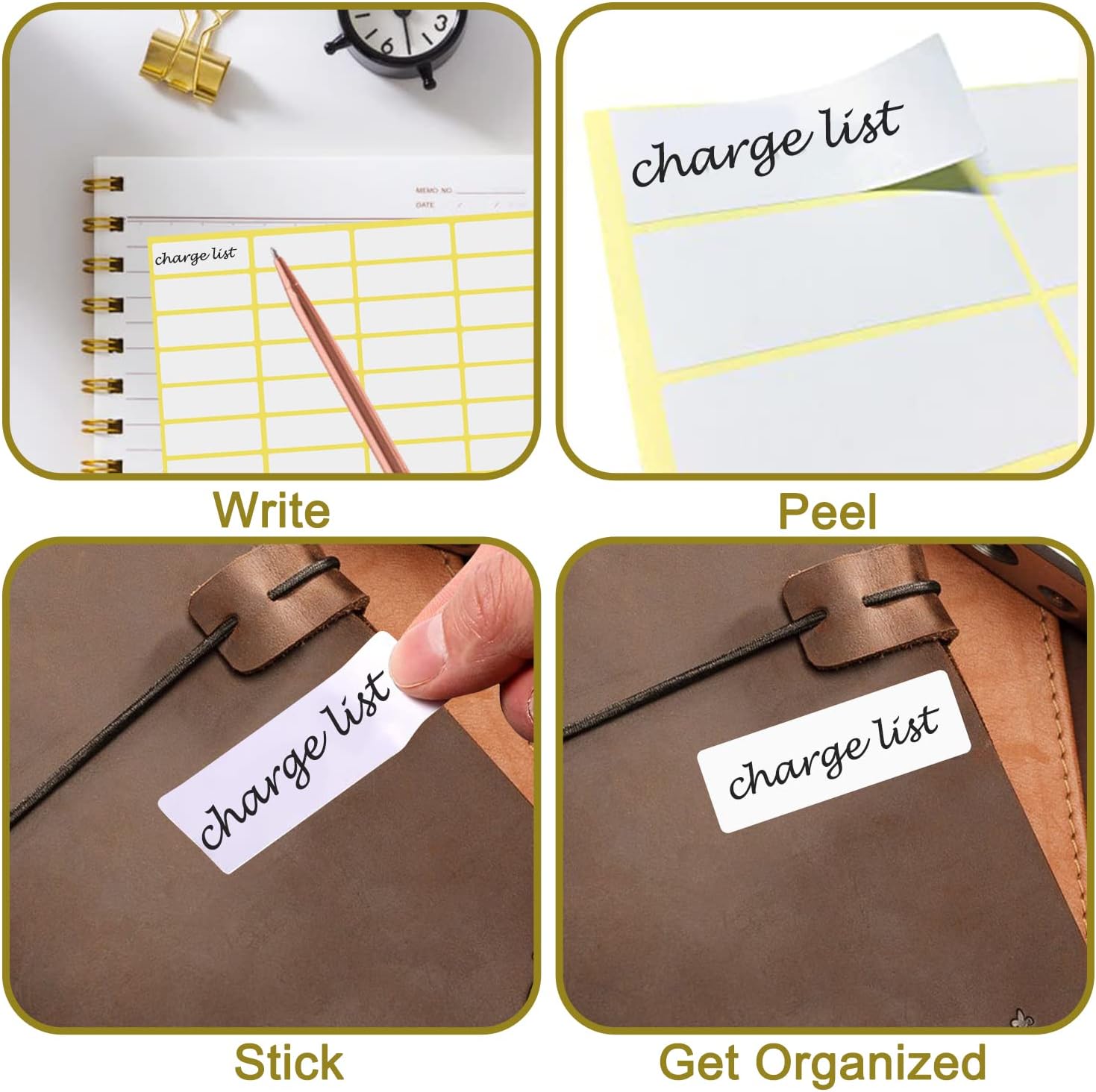 Matte White Labels Stickers, Small Sticky Labels Name Labels Address ...