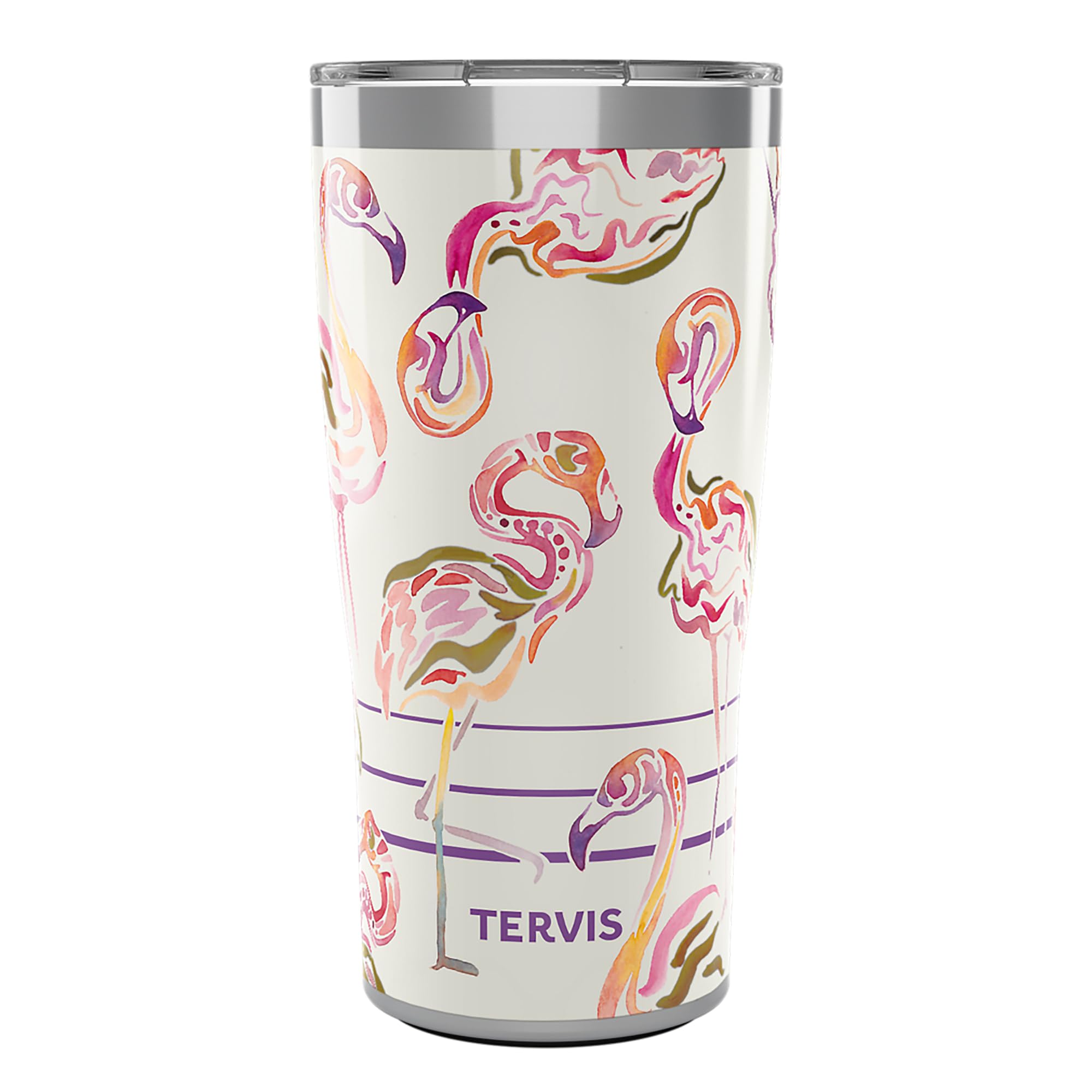 Amazon.com | Tervis Flamingo Swirl Insulated Tumbler, 20oz, Stainless ...