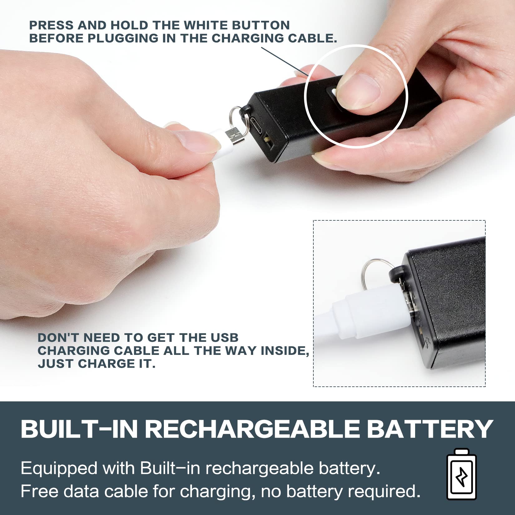 AIMHUNTER 10 Million Volt Micro Stun Gun Keychain Mini Stun Gun for ...