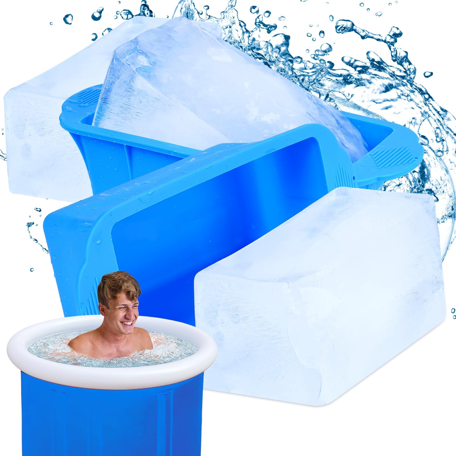 Amazon.com: 1Pack Extra Large Ice Block Molds-8LB Extra Thick Large ...