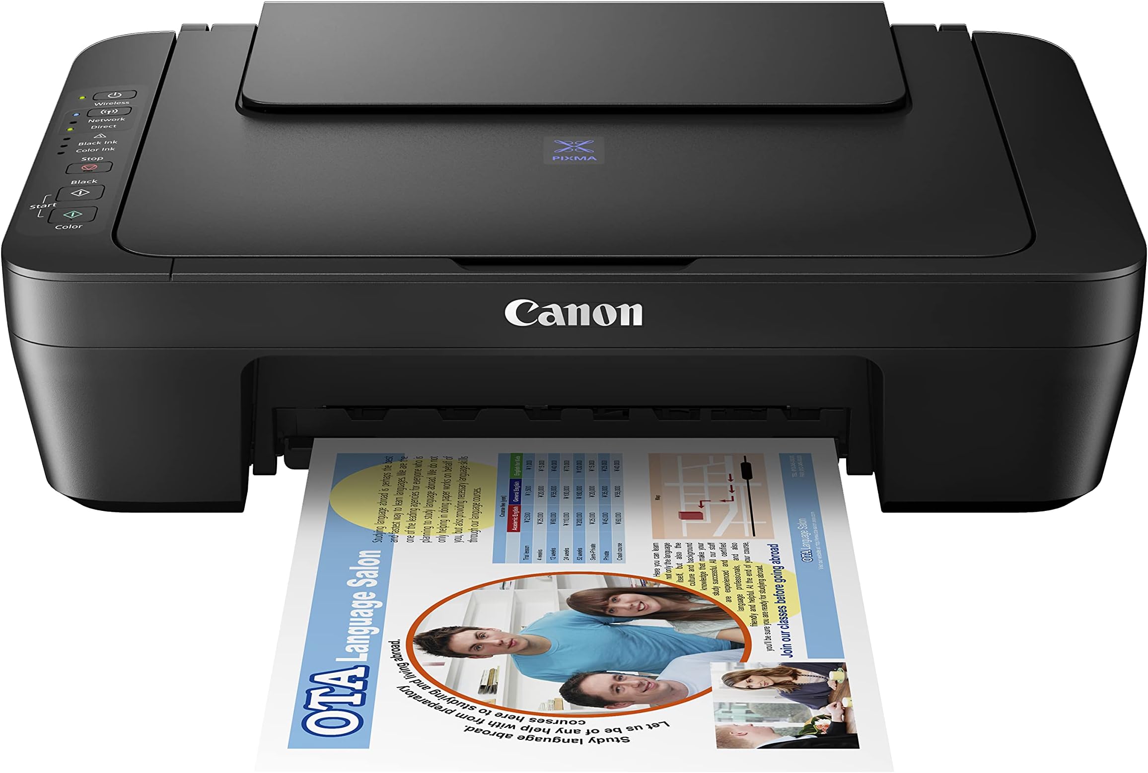 Canon PIXMA E470 - A4 Wi-Fi All-in-One Inkjet Color Printer. Print ...