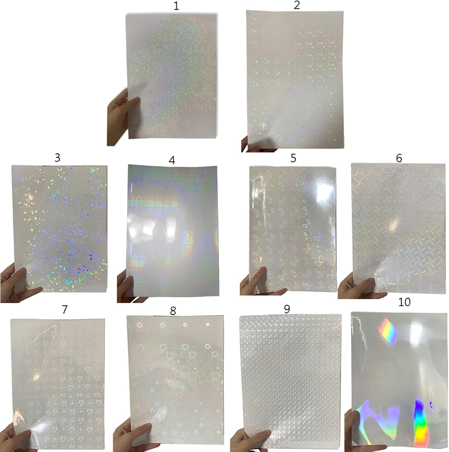 Amazon.com: MinnowXY 5 Sheets Transparent Holographic Overlay ...