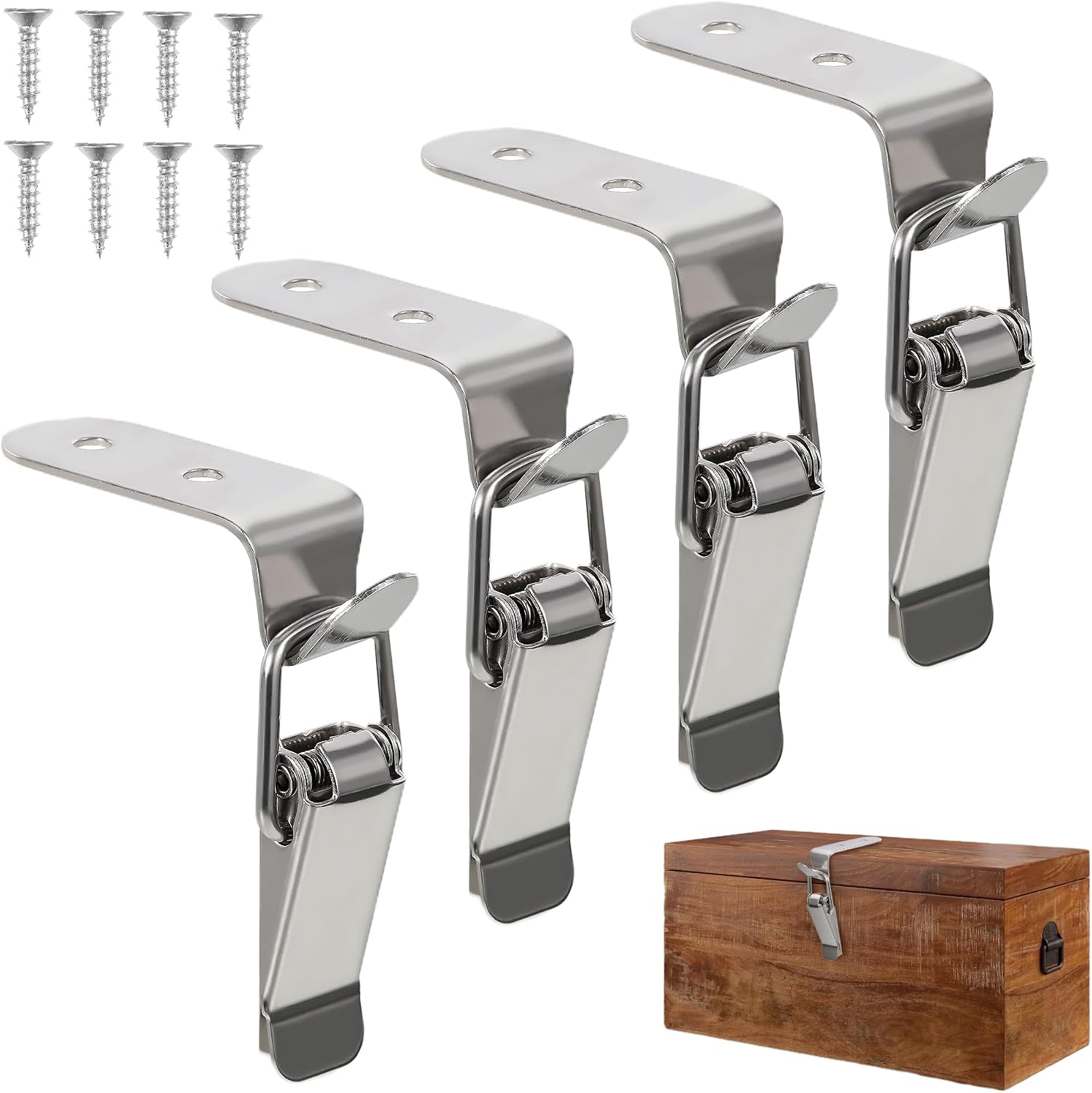 90 Degree Hook Lock Bolt, 304 Stainless Steel Safety Angle Locking ...