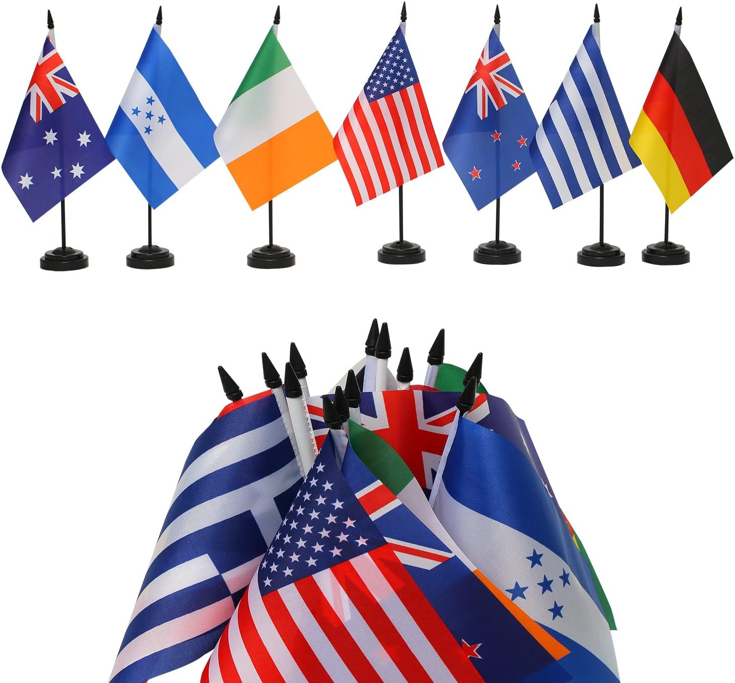 Amazon.com: 50 Countries Desk Flags,International Country Office Table ...