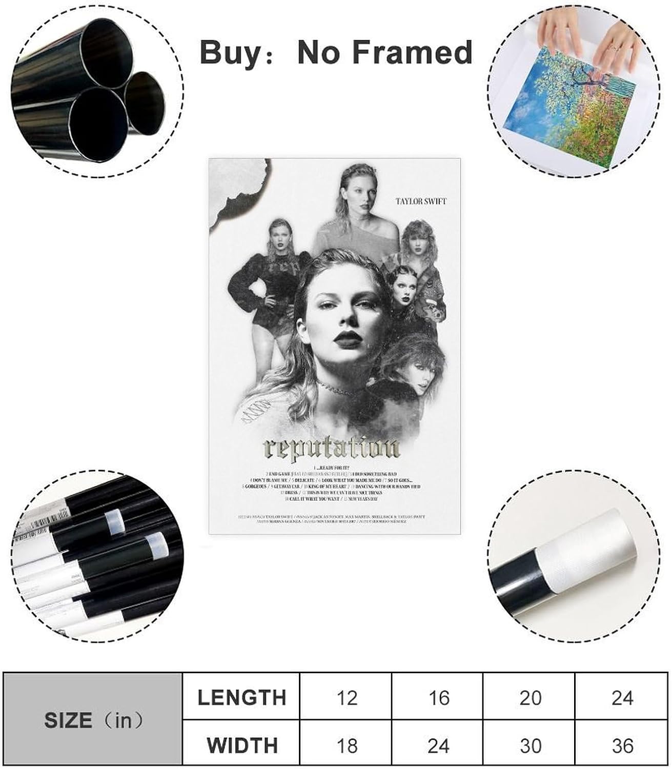 Reputation Taylor Music Poster Swift Album Cover Poster sold by W.illus ...