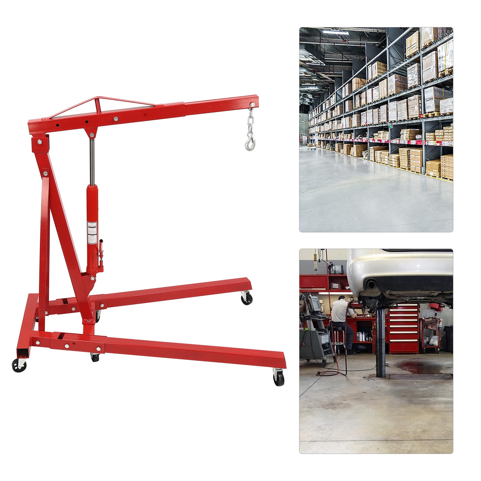 Adjustable Load Arm Engine Lift - Hydraulic Cherry Picker, 4 Adjustable ...