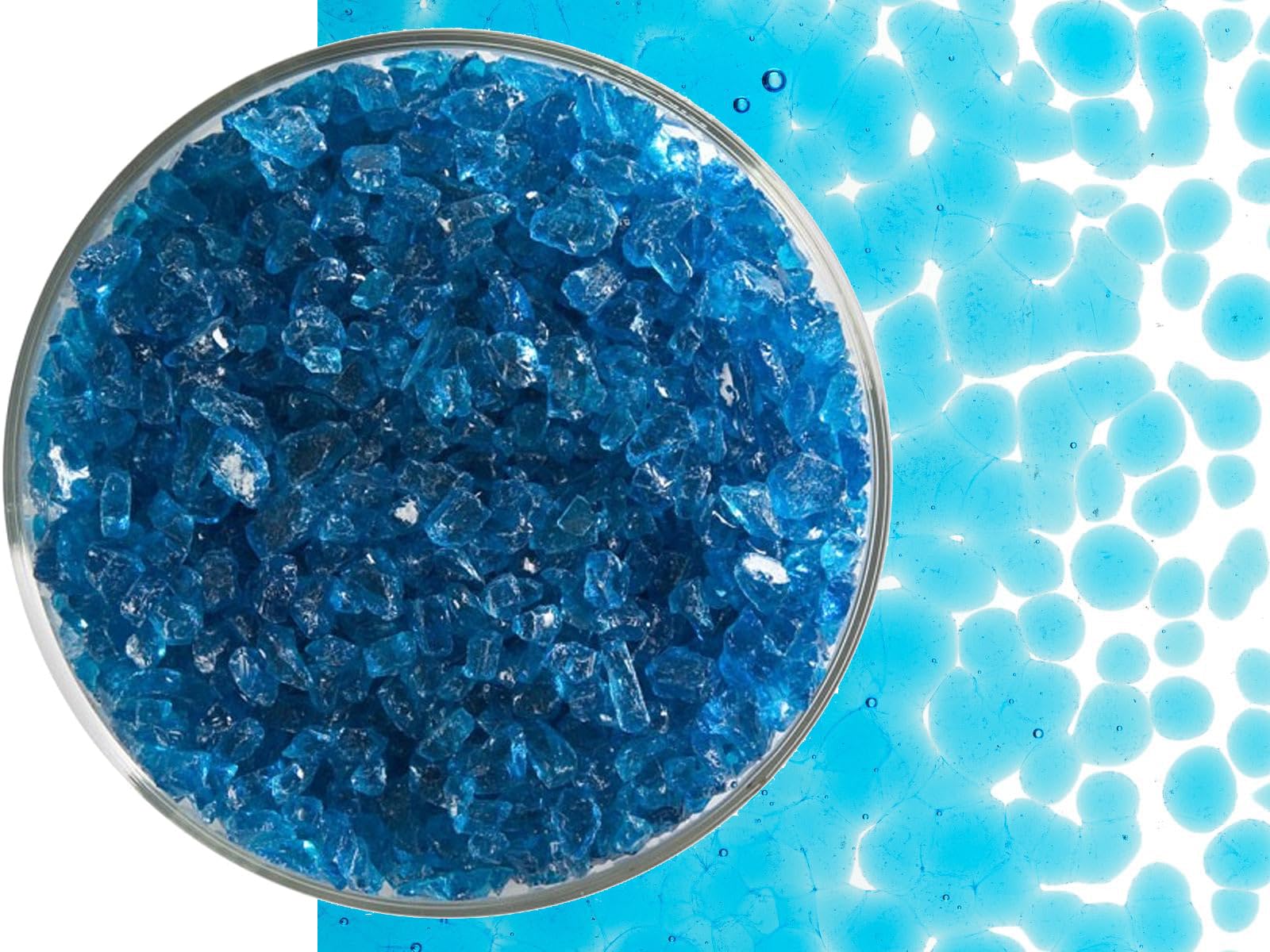 Amazon.com: Turquoise Blue Transparent Glass Frit Coarse Bullseye COE ...
