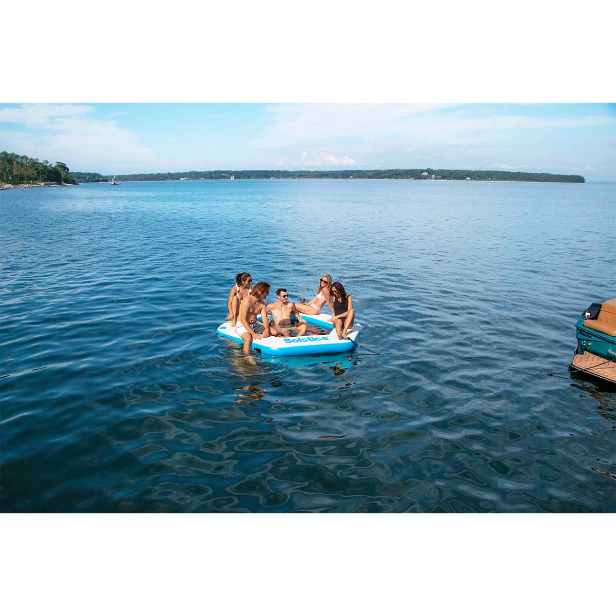 Snapklik.com : SOLSTICE ORIGINAL Floating Inflatable Dock Float W/ Mesh ...