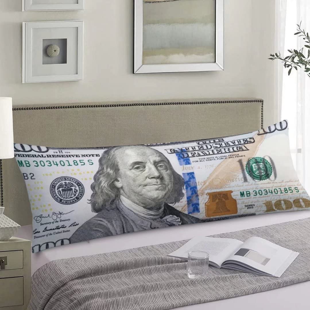 Amazon.com: Money Body Pillow Cover 100 Dollar Bill USA Money Funny ...