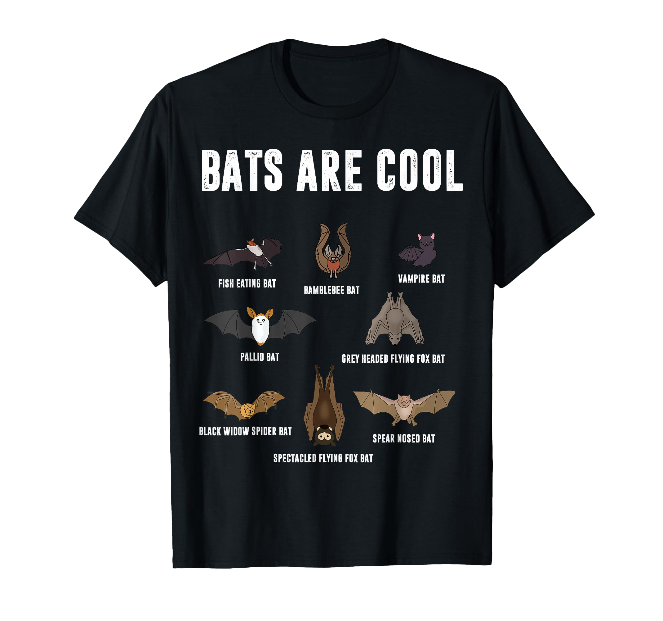 Amazon.com: Bats Are Cool | Learning Science Is Fun For Kids T-Shirt ...