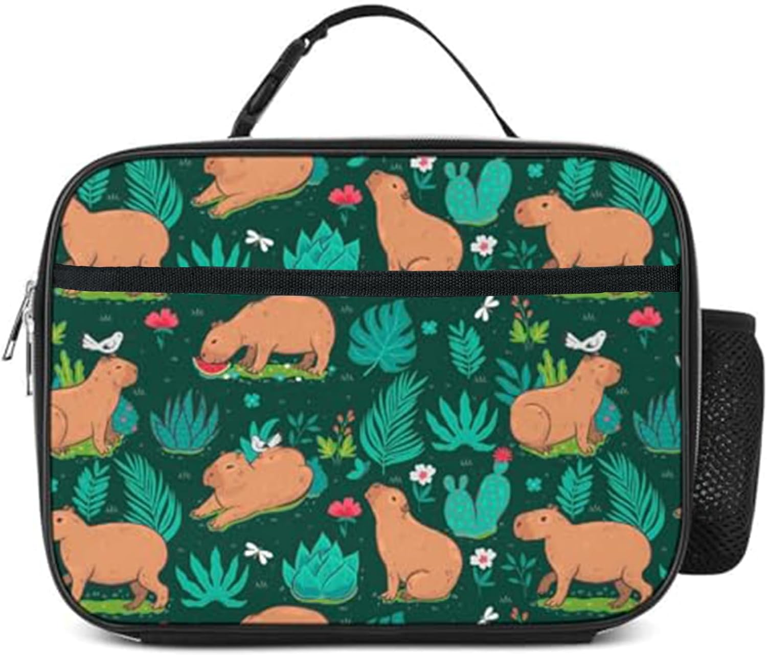 Amazon.com: Bzocm Capybaras Lunch Bag Insulated Reusable Lunch Box Kids ...