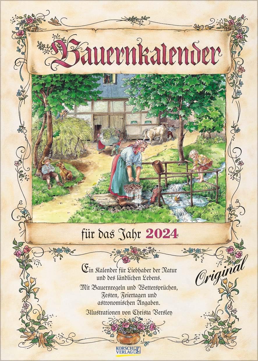 Amazon.com: Farmer's Calendar 2024: Wall Calendar with Peasant Wisdom ...