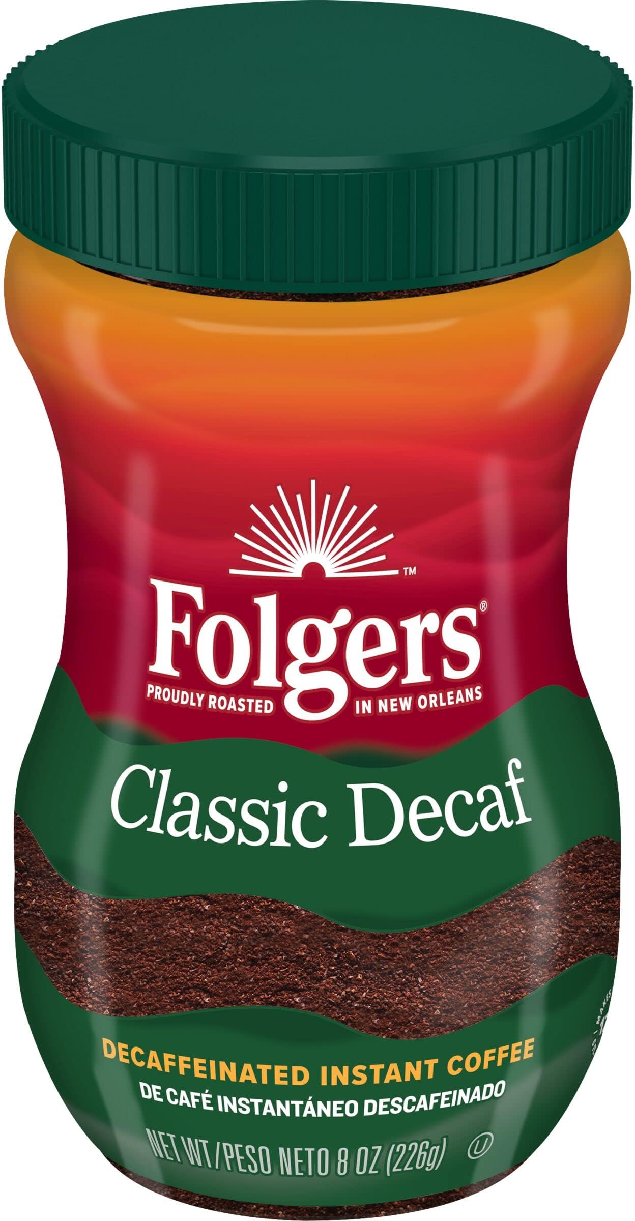Amazon.com : Folgers Classic Decaf Instant Coffee, 8 Ounce : Grocery ...