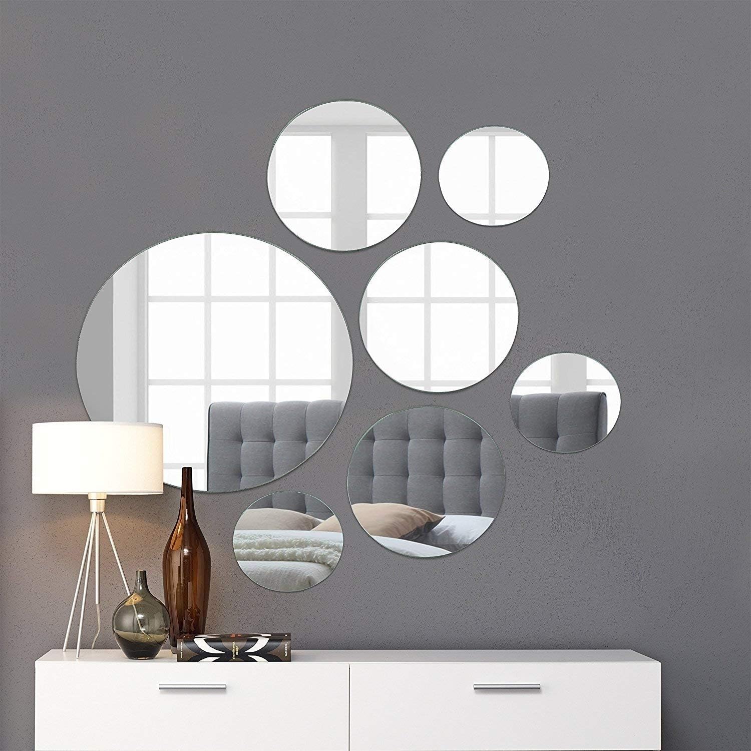 Amazon.com: 32 Pieces Mirror Wall Stickers Removable Acrylic Mirror ...