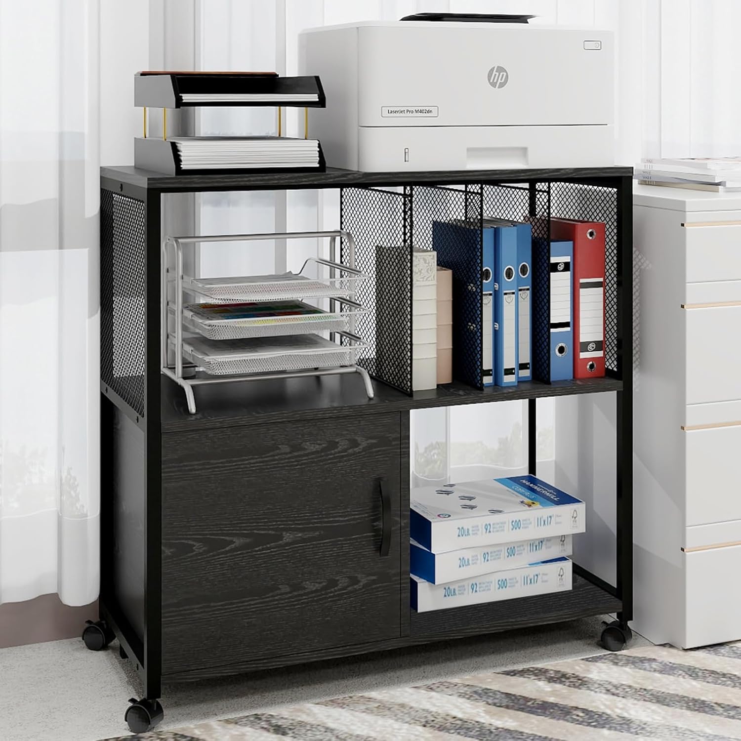 Amazon.com: PUNCIA Mobile Wood Lateral File Cabinets with Separate ...