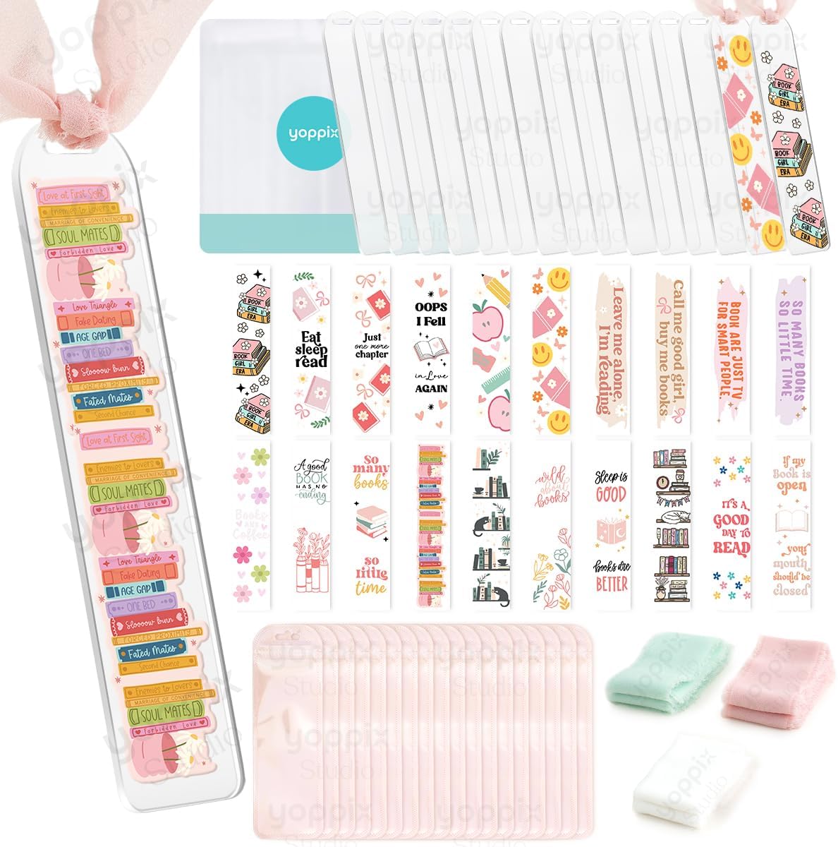 Amazon.com: Luvsweets UV DTF Bookmark Stickers - 16 Sheets Book Lover ...