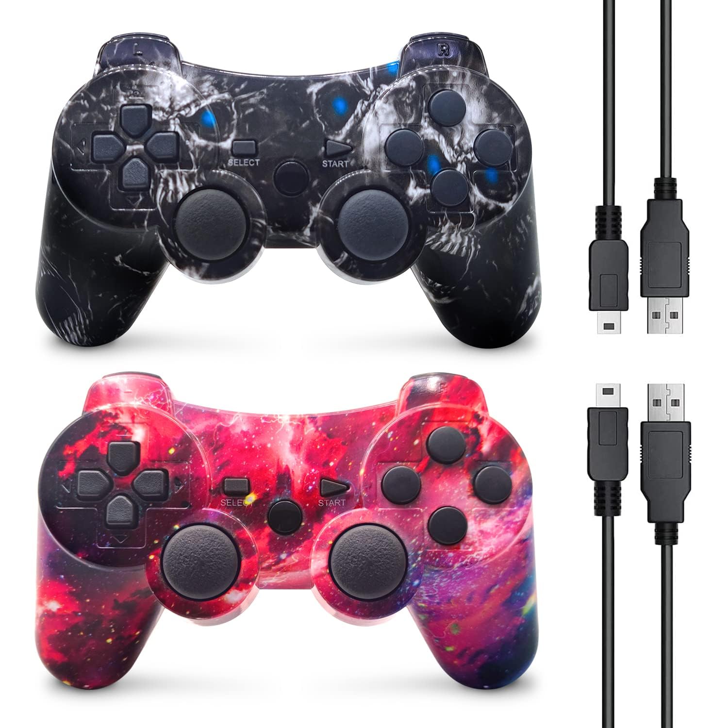 Amazon.com: ZEIYOJON PS3 Controller Wireless, Gaming Remote Joystick ...