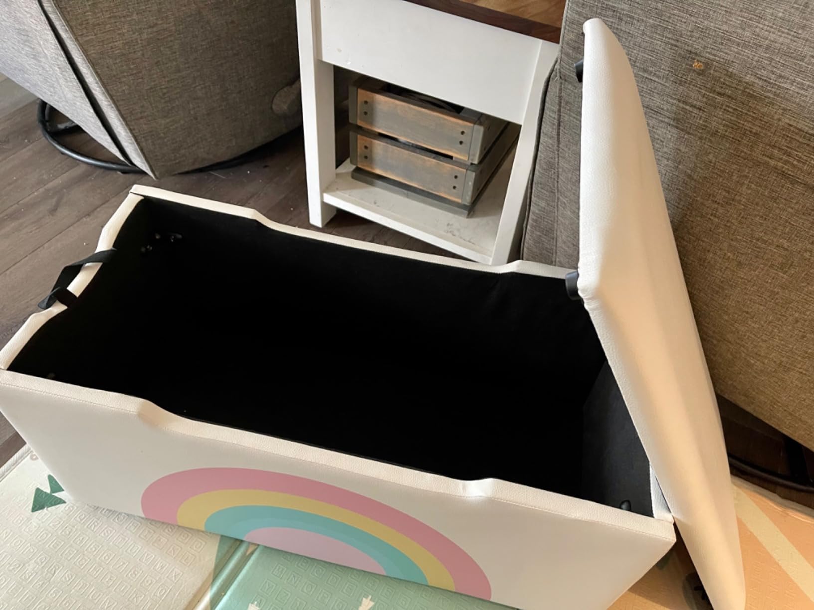 Qaba Toy Chest, Kids Toy Bench Box, Lightweight Storage Bench with Lid ...