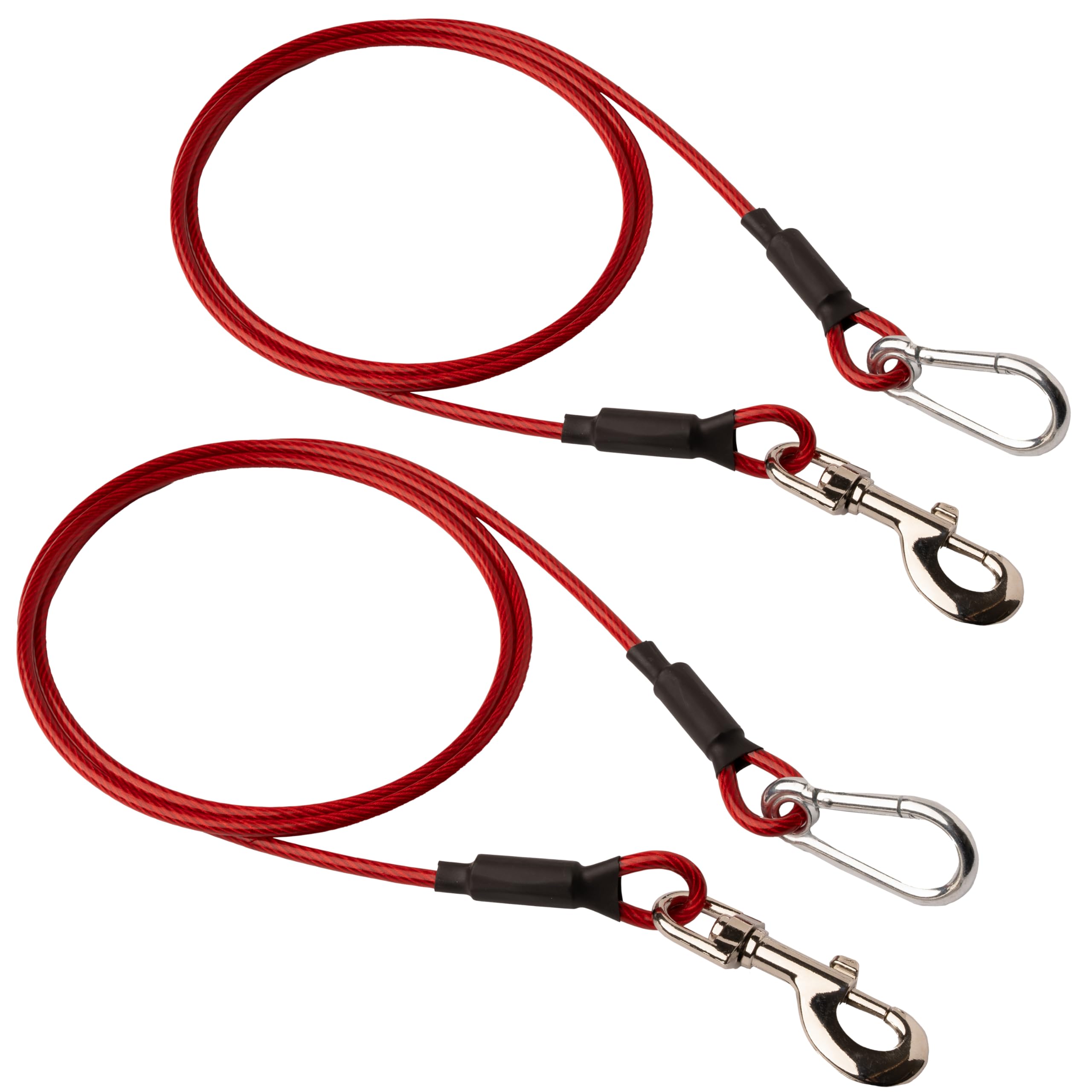 Amazon.com : Leash Boss 2 Pack Dog Tie Out Cables for Large Dogs - 5 Ft ...