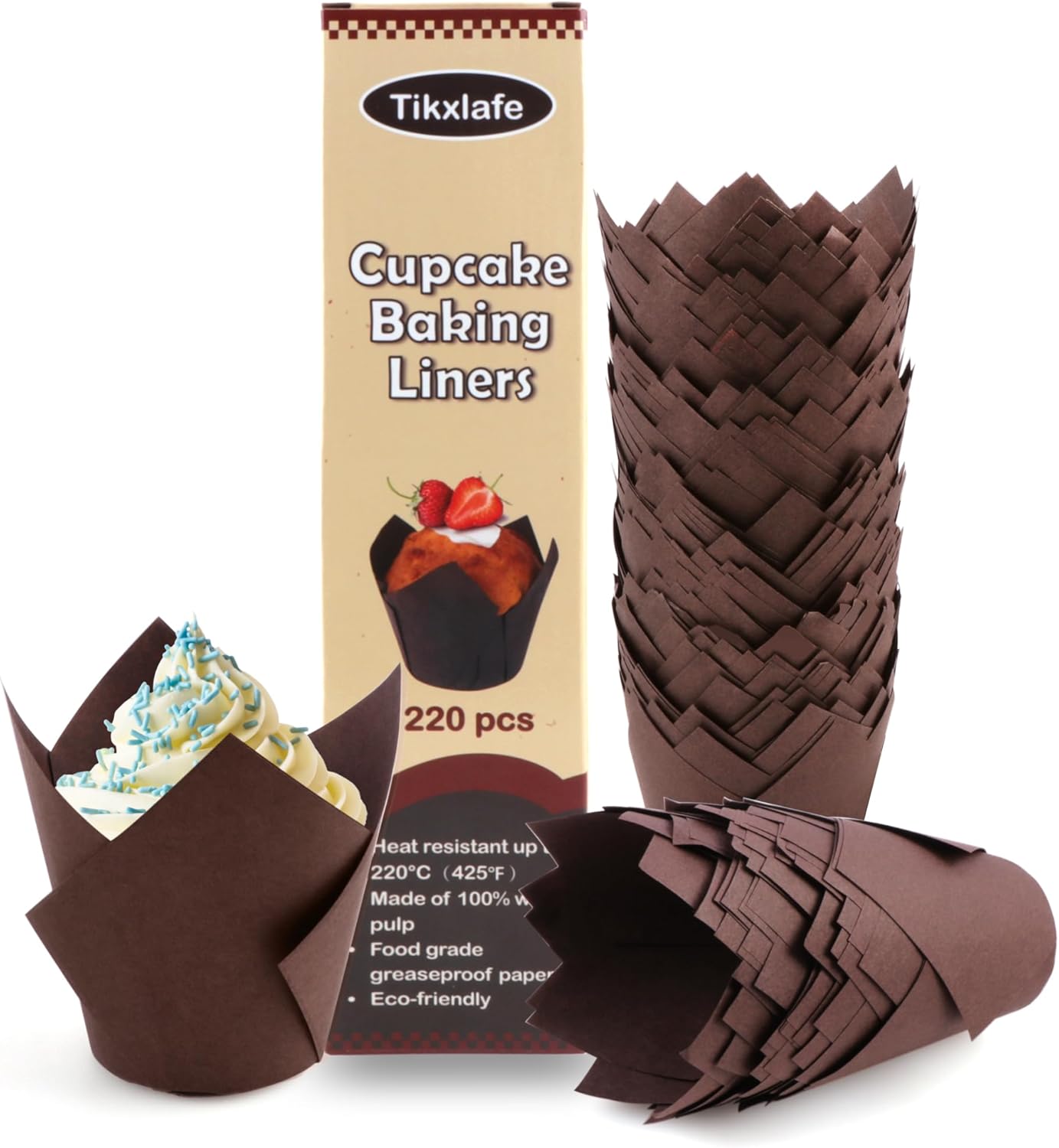 Pack of 220 Muffin Cases Paper, Muffins Paper Cases, Cupcake Cases ...