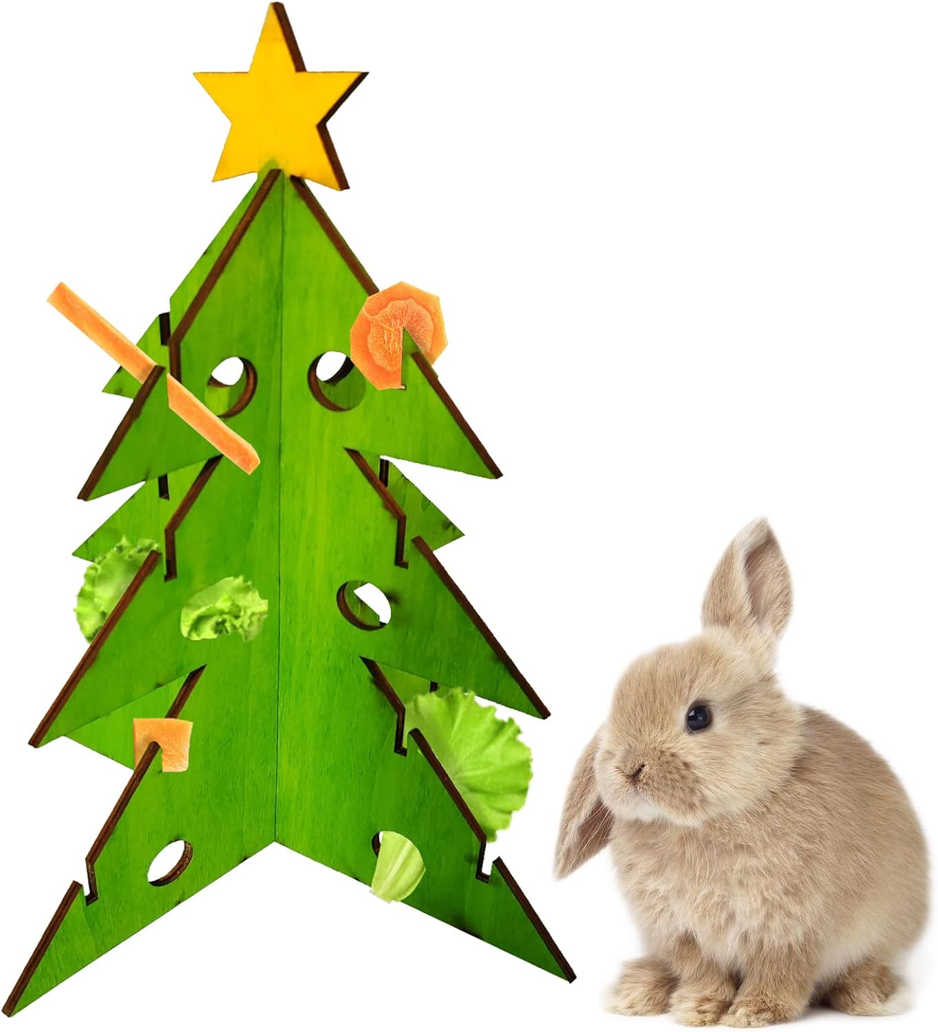 Amazon.com : Rabbit Foraging Toys Guinea Pig Bunny Chew Toy Wood Tree ...