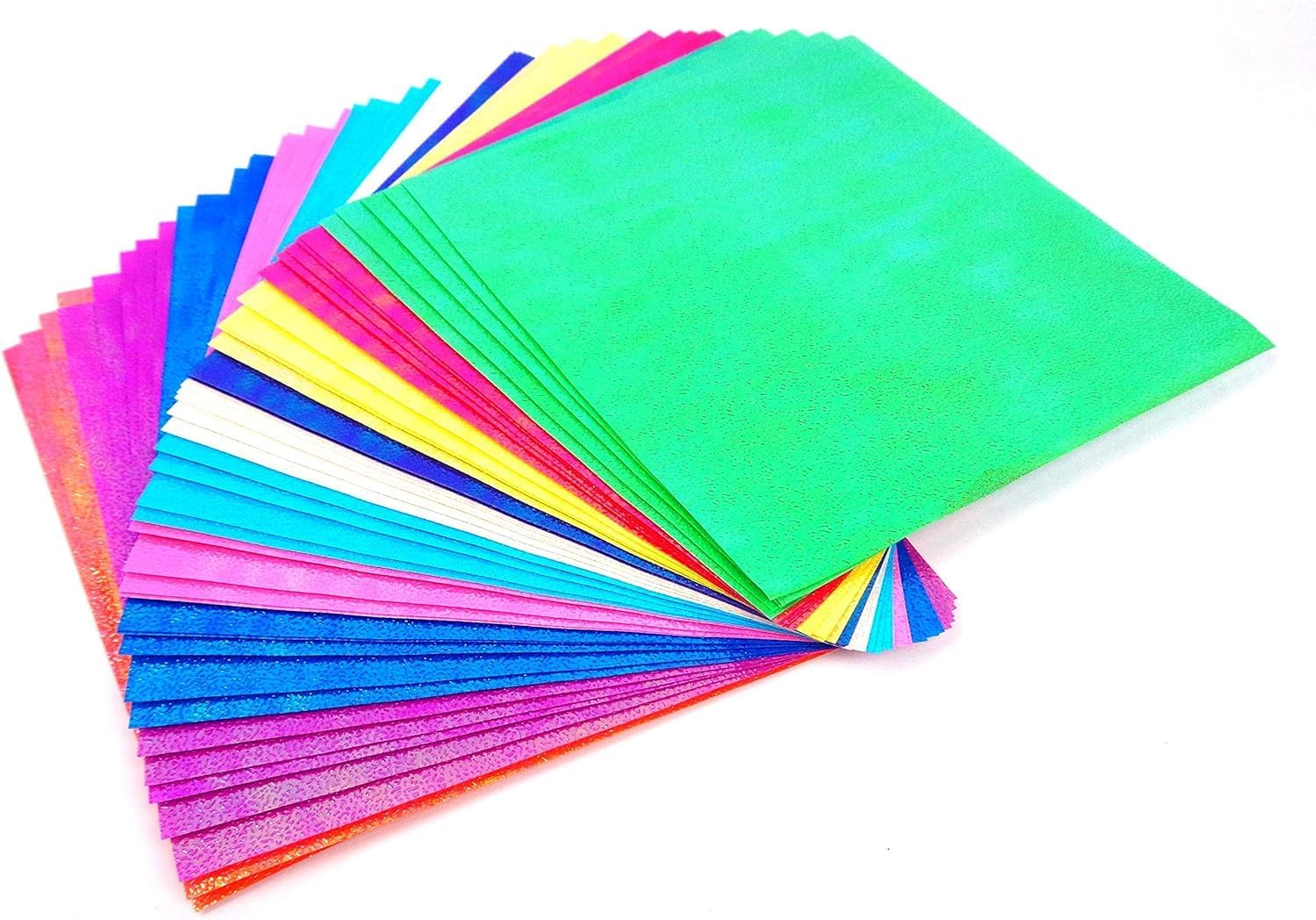 Amazon.com : Glitter Paper, 50 Sheets 10 Colors Creative Shimmer ...