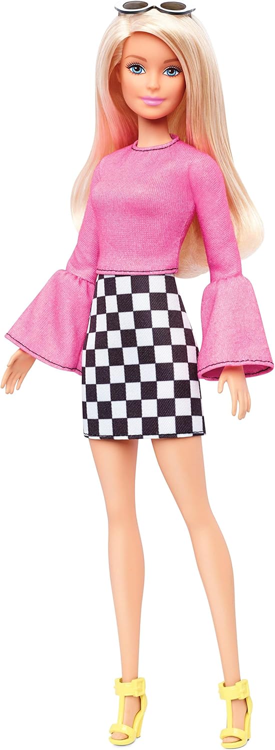 Amazon.com: Barbie Fashionistas Doll with Blonde Hair, Wearing Pink Top ...