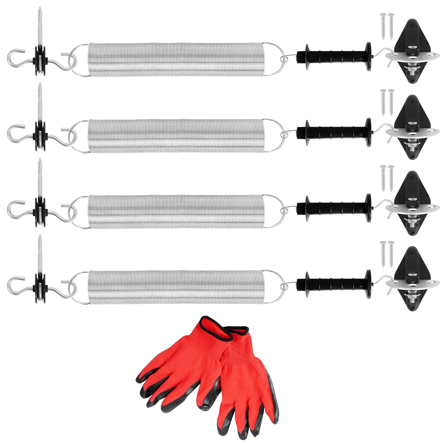 Amazon.com: Electric Fence Gate Kit 4 Sets Includes Spring Gate Handle ...
