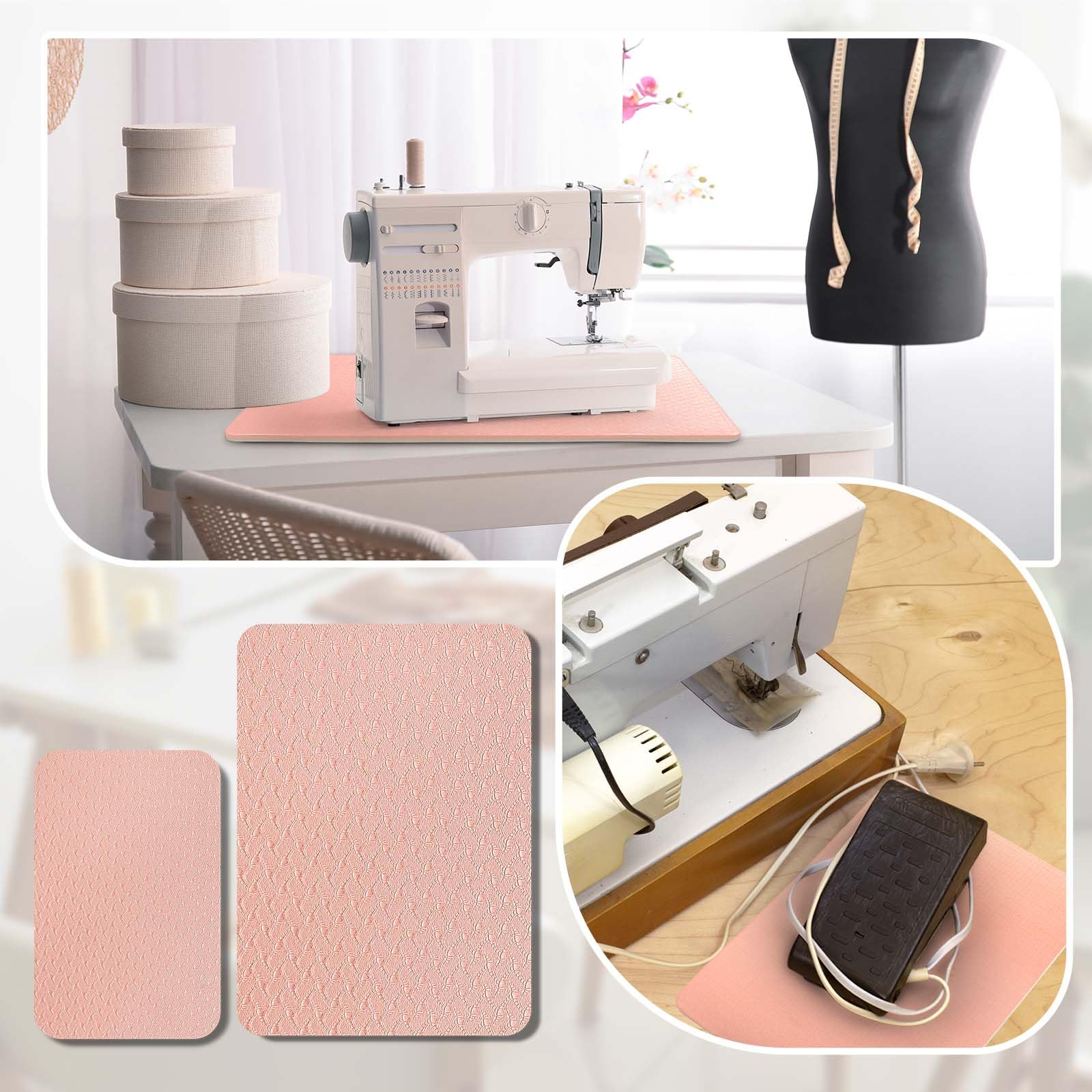 Snapklik.com : 2 Pcs Sewing Machine Muffling Mat Pedal Sewing Mat ...