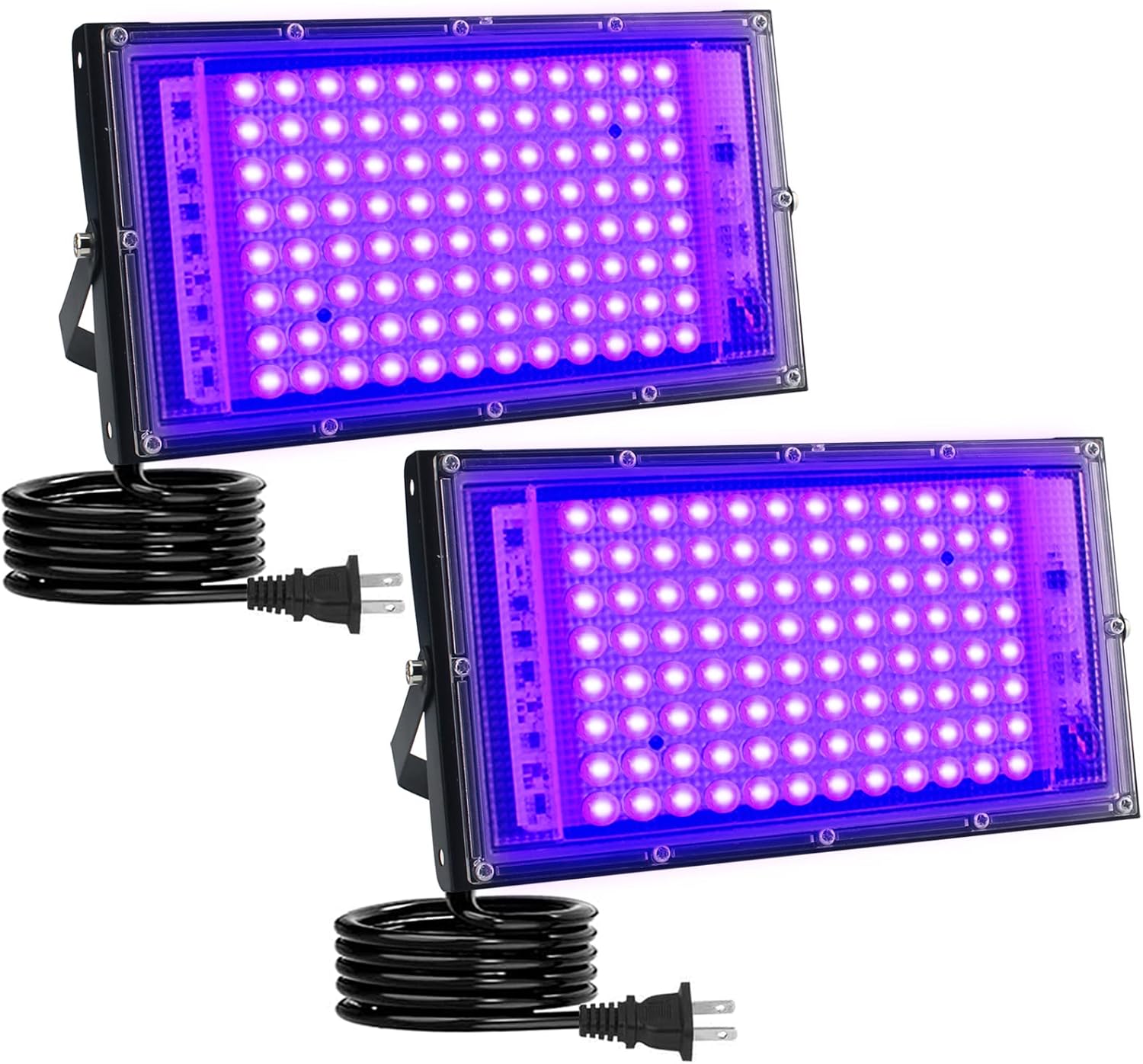 100W Luz Negra Ligero 2 Pack, ELEGANTED Luz UV Negra Reflector 395 ...