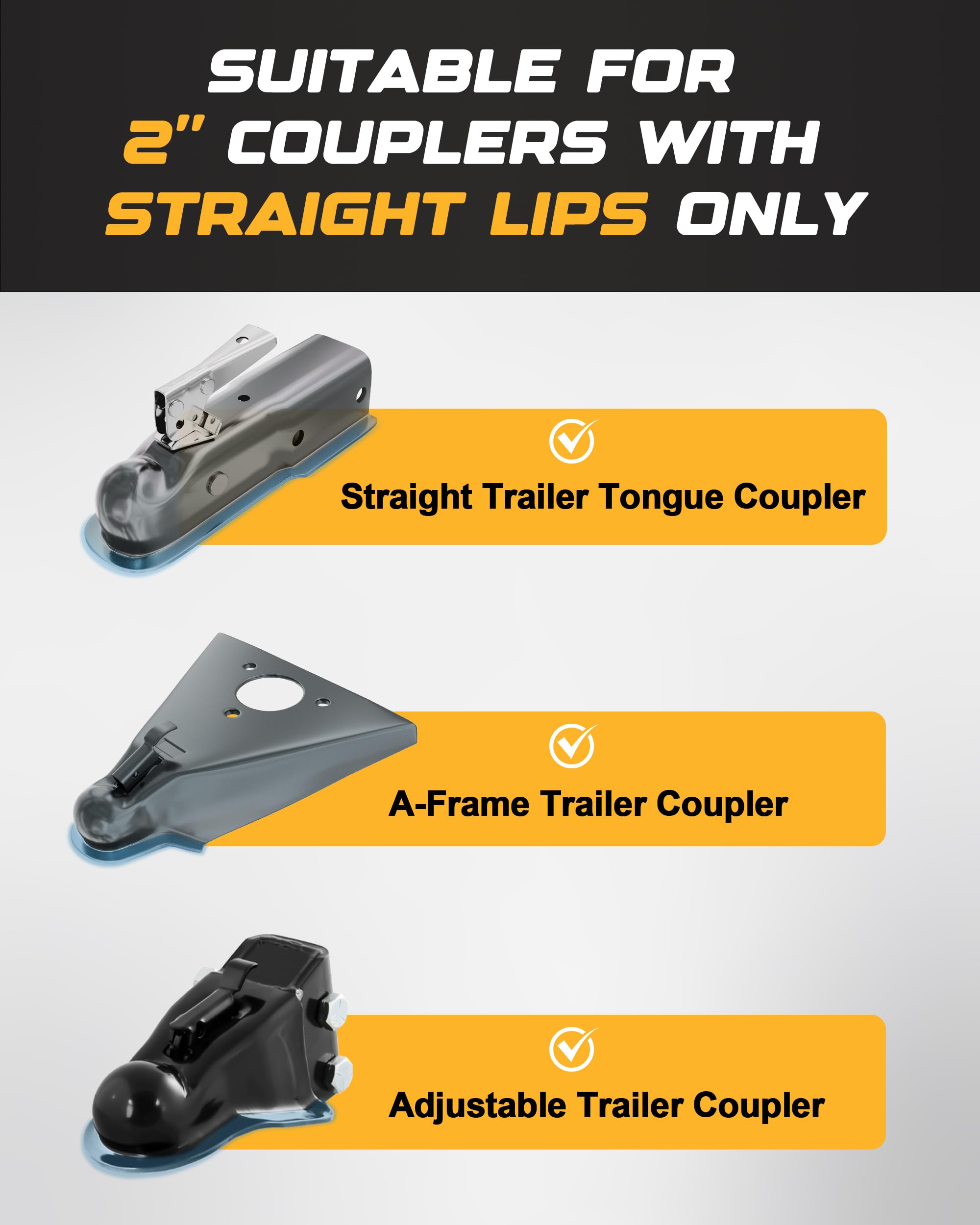 Snapklik.com : RETRUE Heavy Duty Trailer Lock For 2" Ball Coupler