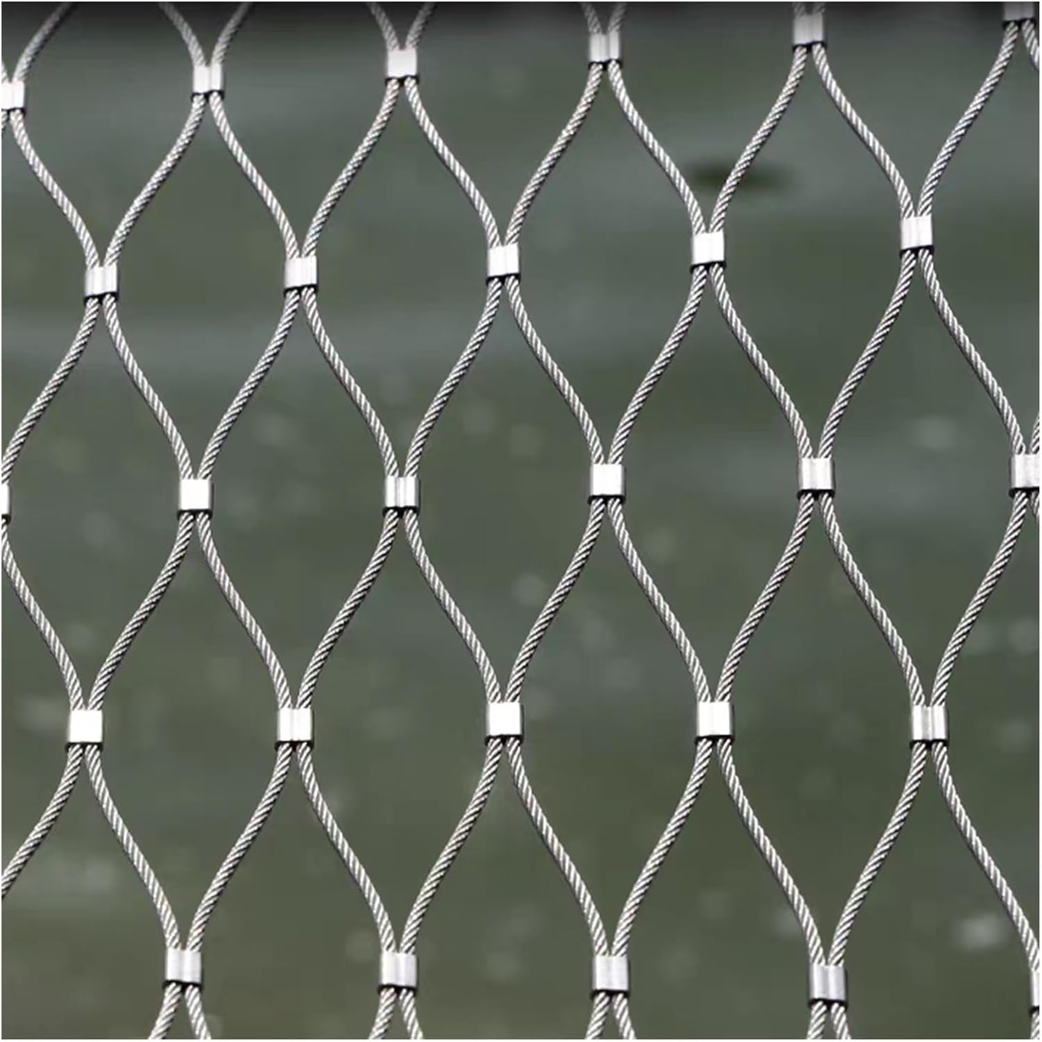 SXEVZOO 304 Stainless Steel Rope Net, Railing-Stair Safety Mesh, 8cm/1 ...