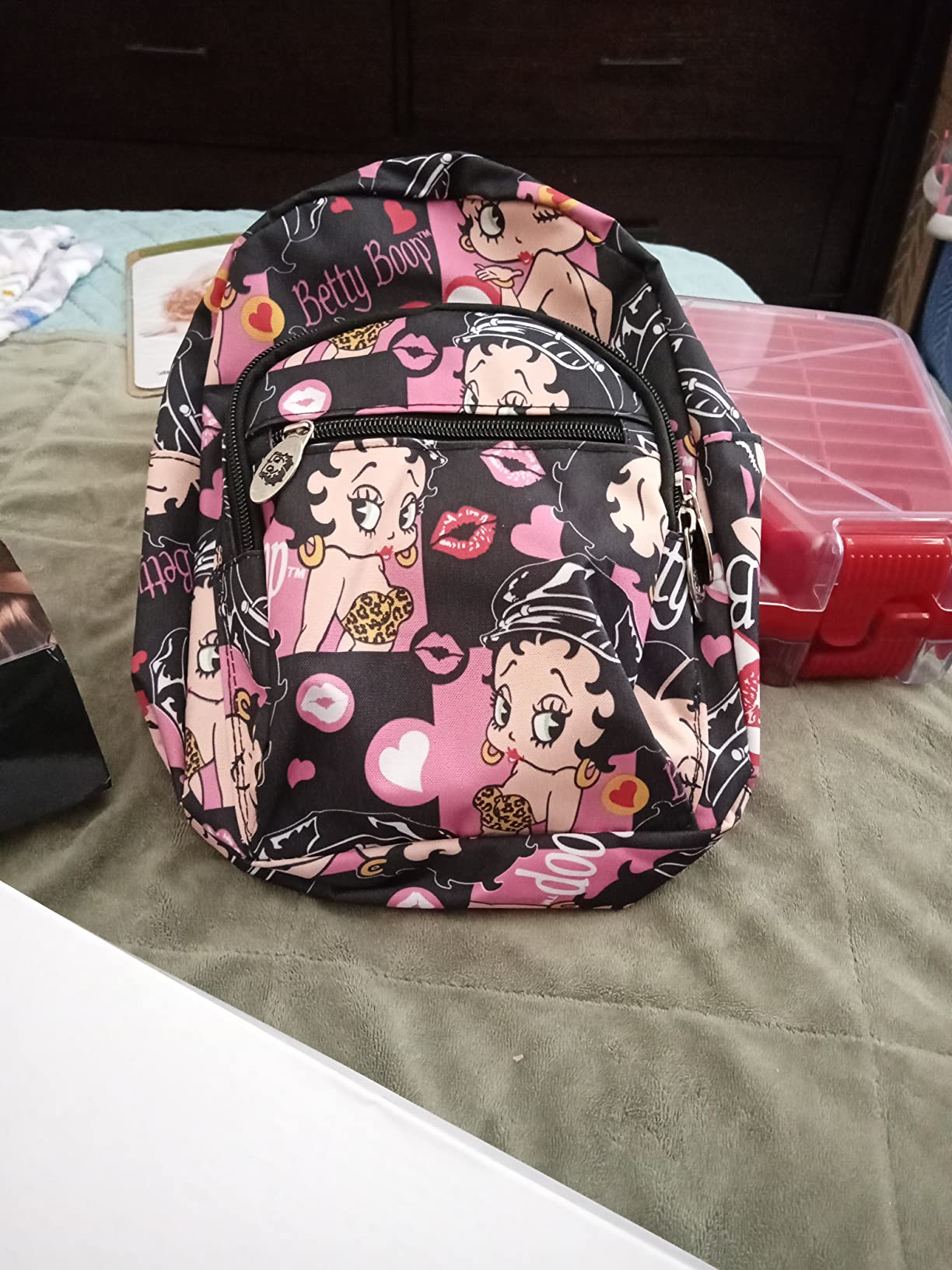 Amazon.com: LuxeBag Betty Boop Canvas Mini Backpack (Multi) : Clothing ...