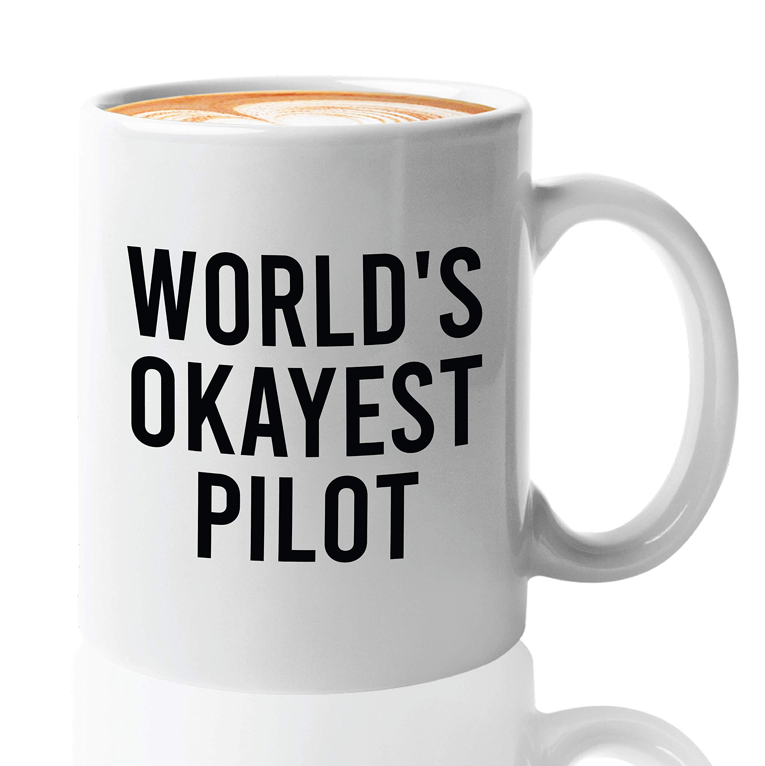 Amazon.com: Bubble Hugs Pilot Coffee Mug - World'S Okayest Pilot ...