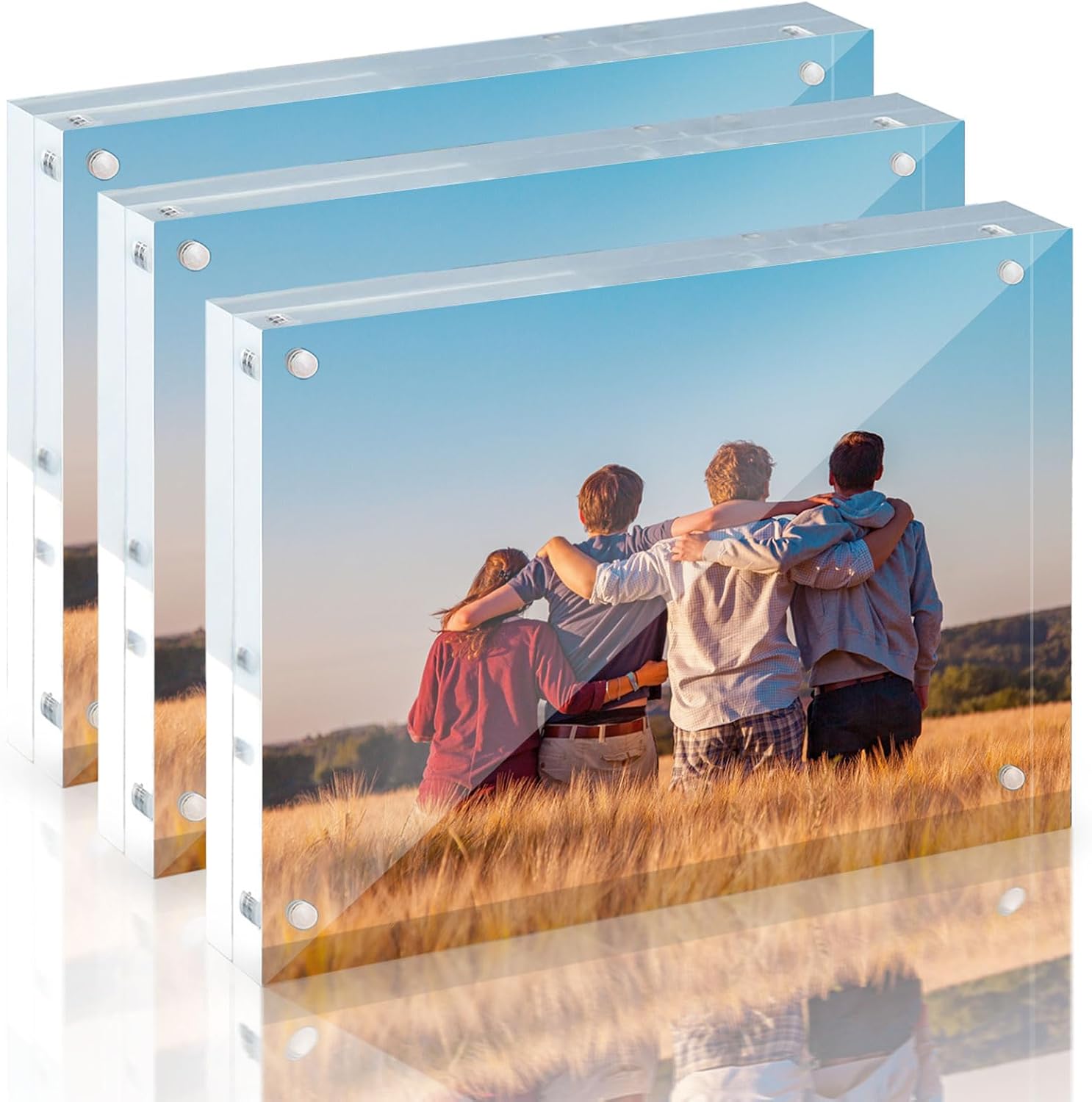 Amazon.com - Pretties Acrylic Picture Frames 5x7, 3 Pack Clear Picture ...