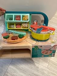Amazon.com: B. toys- Mini Chef - Build-a-Burger Playset- Pretend Play ...