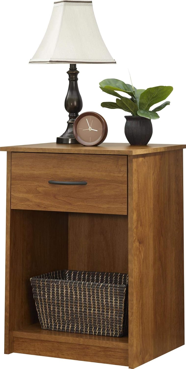 Amazon.com: Ameriwood Home Core Night Stand, Bank Alder : Home & Kitchen
