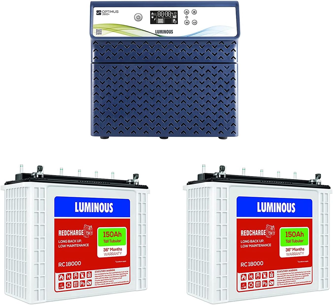 Luminous Inverter & Battery Combo (Cruze 2.5 kVA Sine Wave 2500VA/24V ...