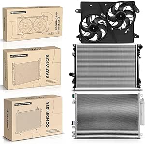Amazon.com: A-Premium Engine Coolant Radiator & A/C Condenser & Cooling ...